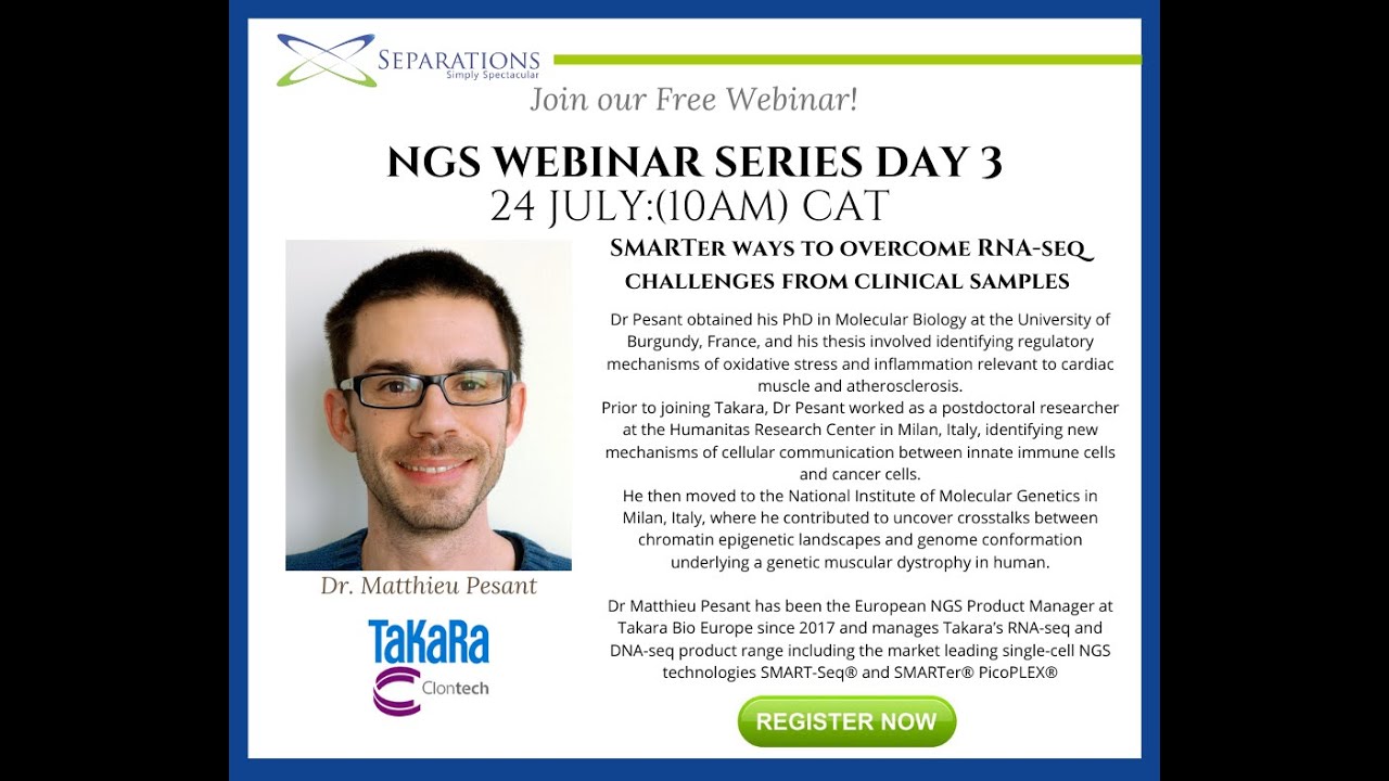 Separations NGS Webinar series - Day 3 Session 1 by Matthieu Pesant ...