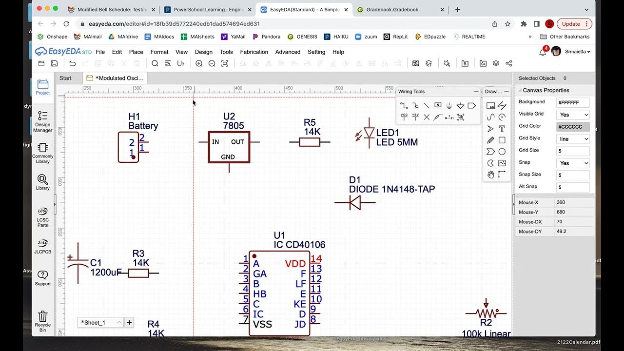 EasyEDA Schematic creation - YouTube