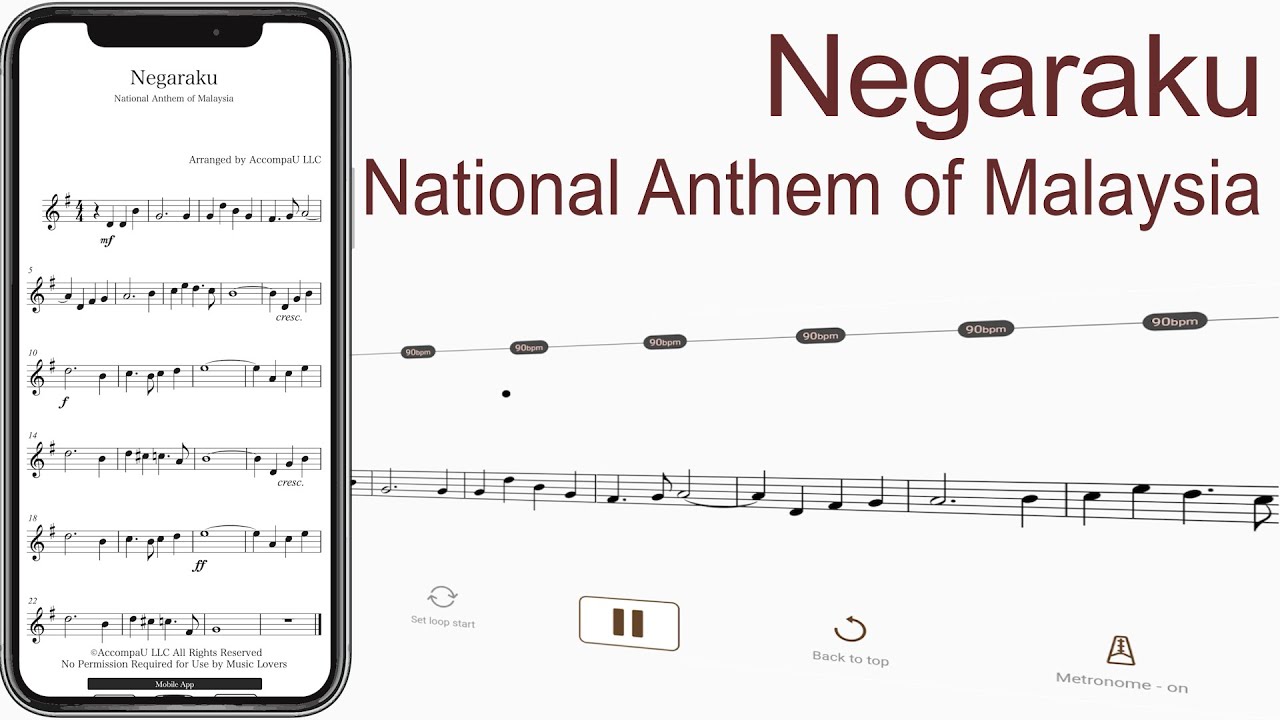 Negaraku | National Anthem of Malaysia【 Violin Sheet Music 】 - YouTube