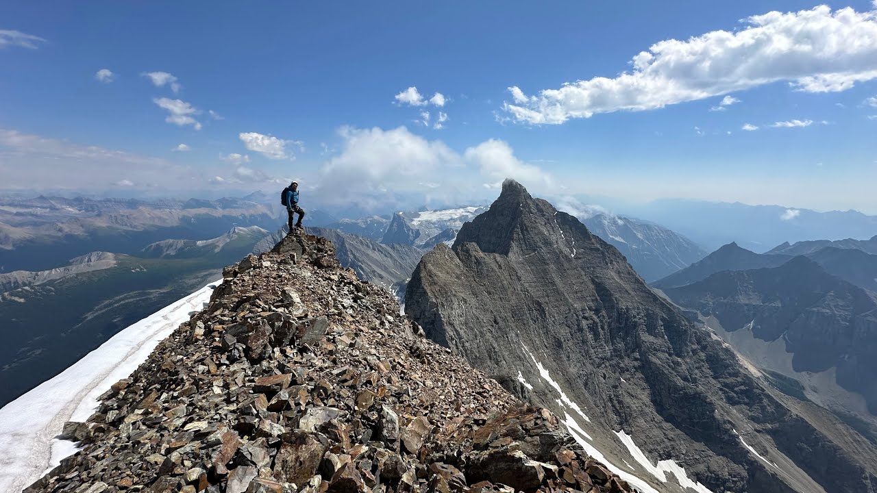Mount Goodsir North Tower summit Part 3 - YouTube