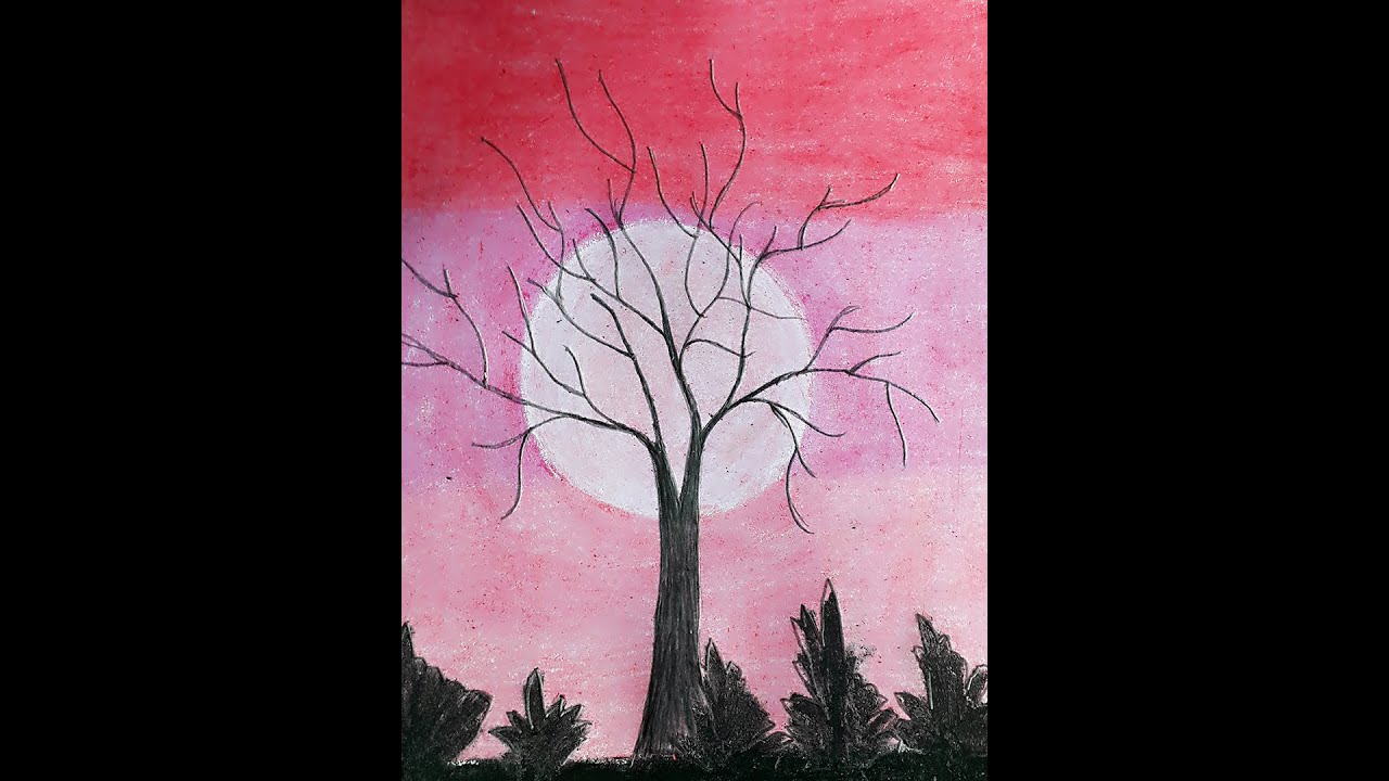 Simple drawing_easy dawing_pastel - YouTube