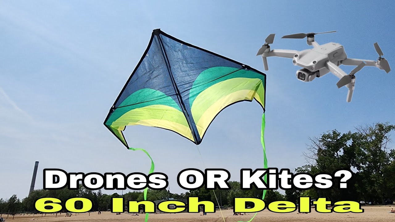 dji Air 2s Drone OR Kite Flying? 60" Delta Kite From Amazon (First ...