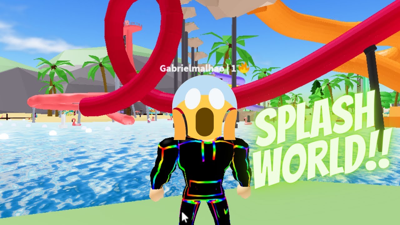 I try splash world for the first time!! A Roblox water slide game ...