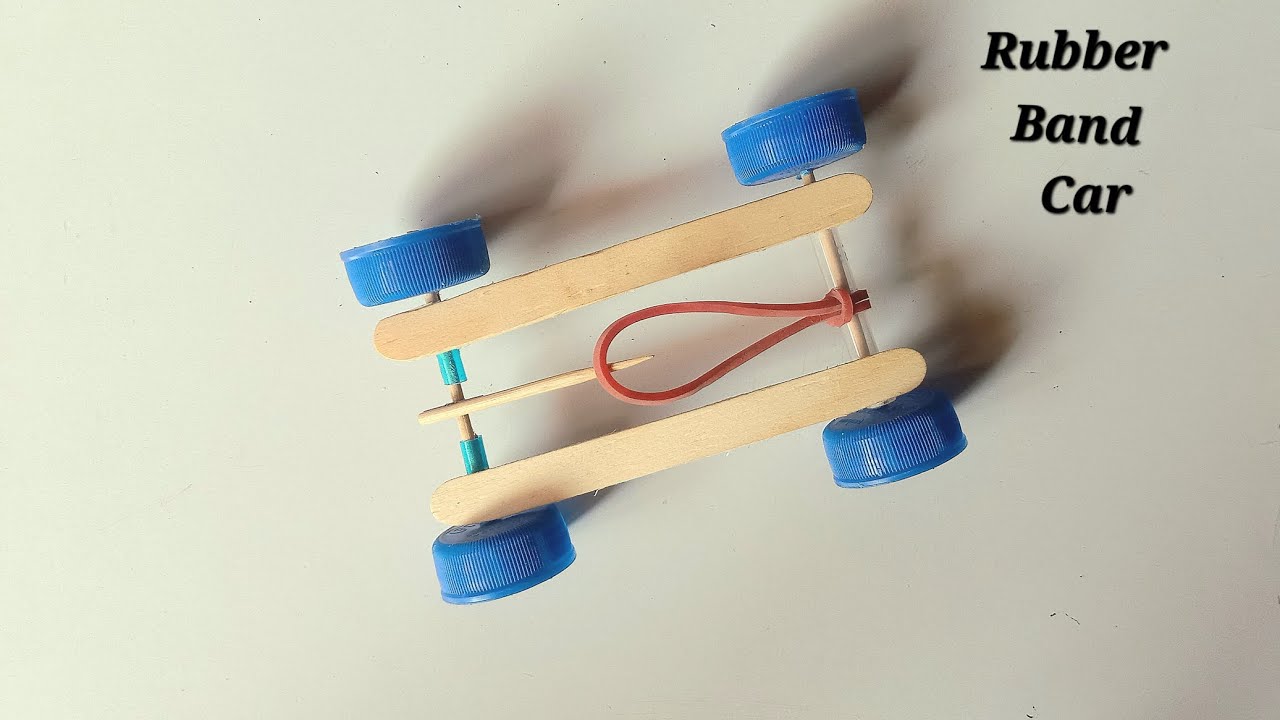 How to Make a mini Rubber Car | (simple car Diy) - YouTube