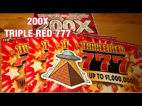 200X & Triple Red 777 Tickets‼️California Lottery Scratchers🤞🍀🍀🍀 - YouTube