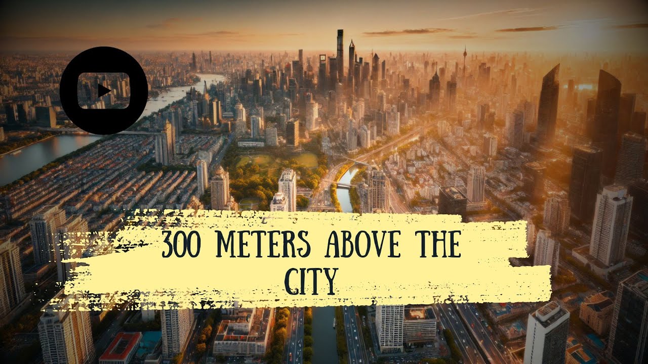 300 meters above the city/Drone video - YouTube