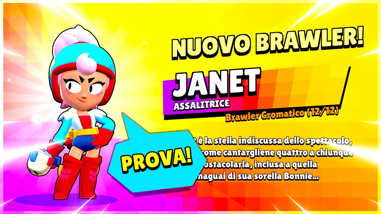 PROVO il Nuovo Brawler Cromatico: Janet! | Sneak Peek #3 Brawl Stars ...