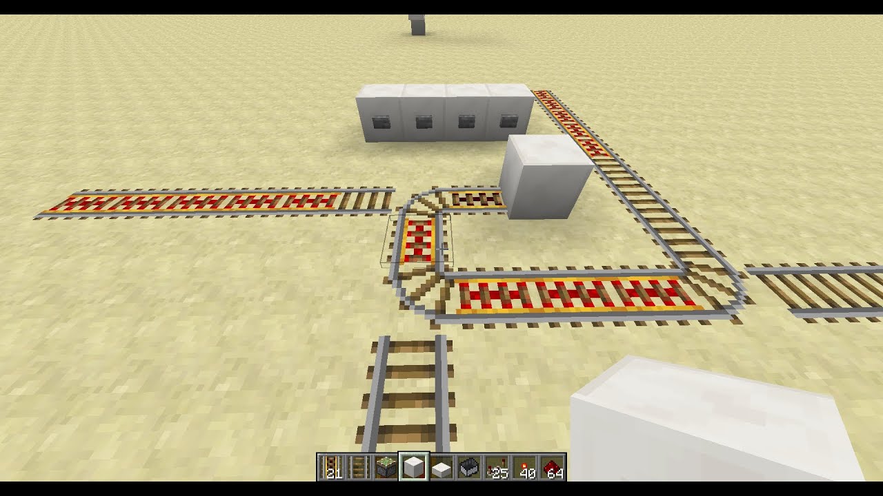 4 Way Minecart Intersection - YouTube