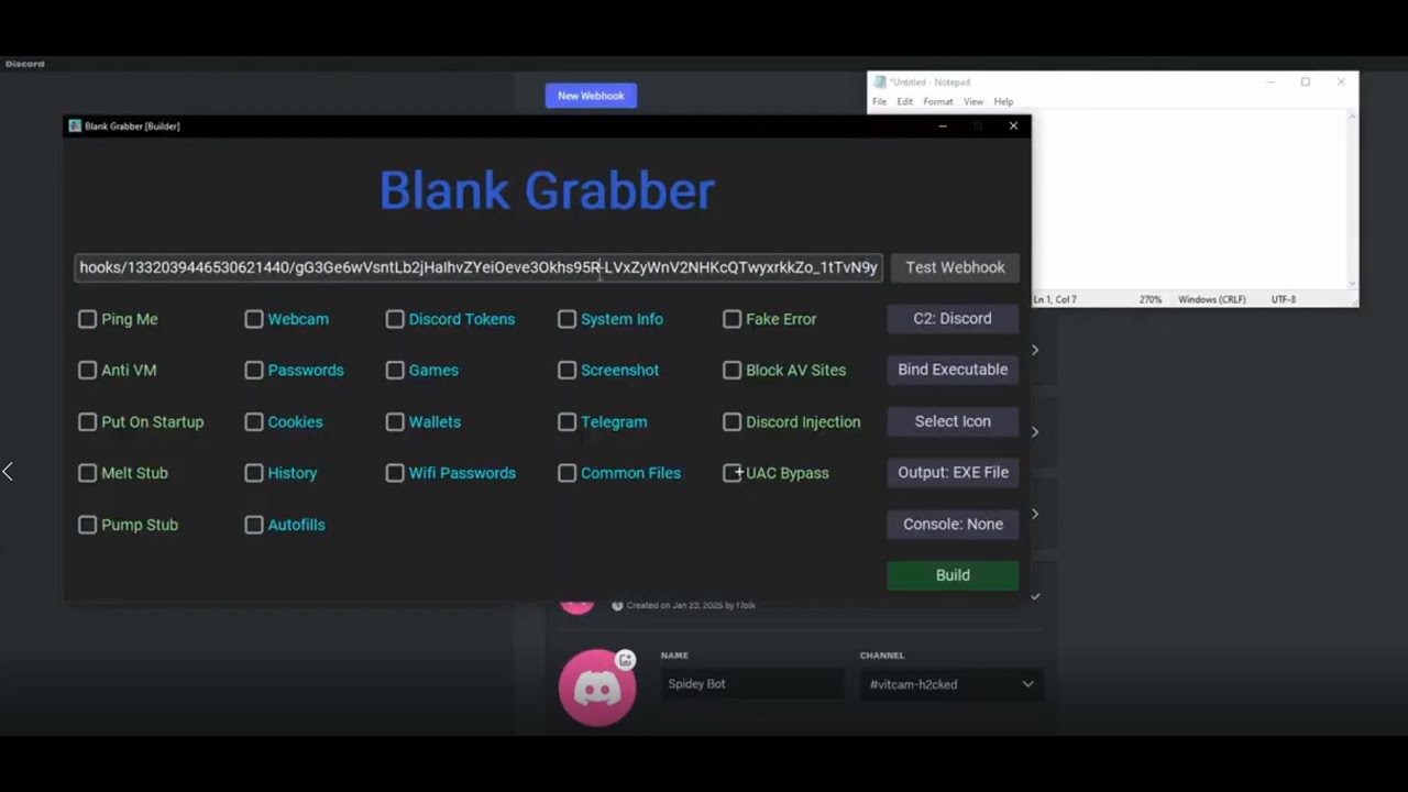 شرح عن اداة تلغيم Discord Grabber Tool - YouTube