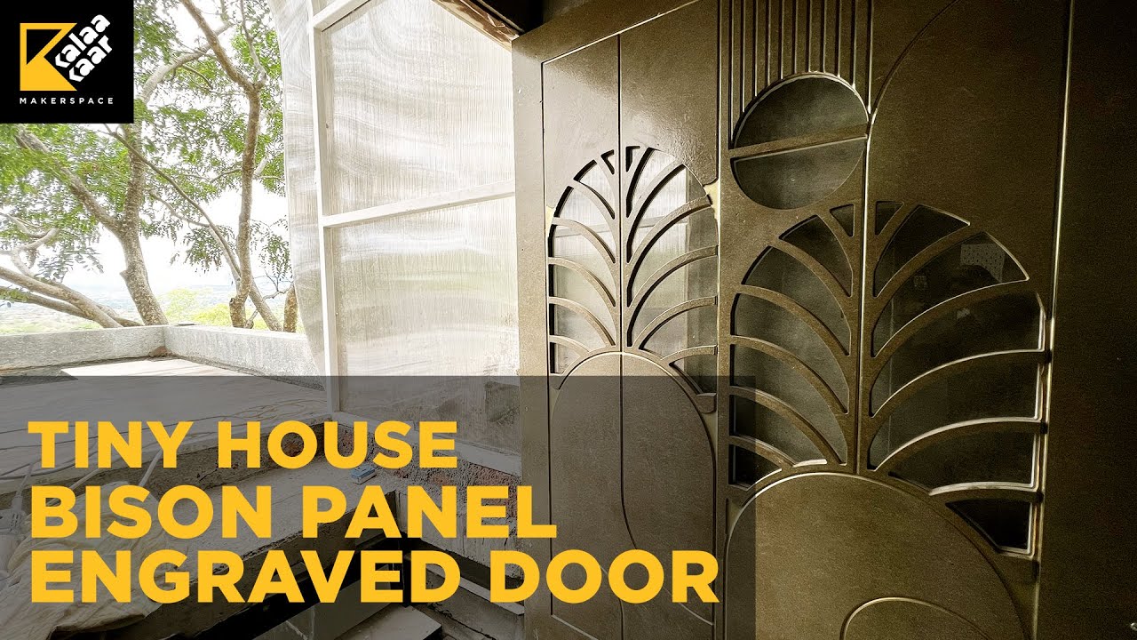 Bison Panel Engraved Door using Epoxy // Cement Sheet - YouTube