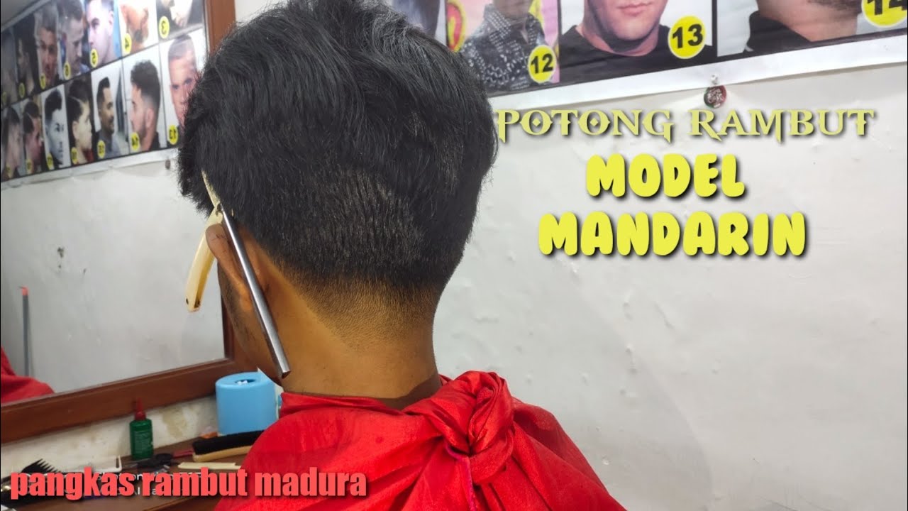 CARA CEPAT POTONG RAMBUT MODEL MANDARIN - YouTube