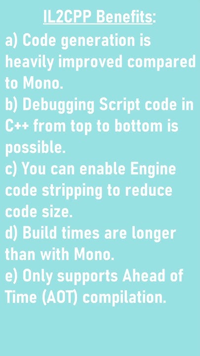 Unity 3d Android Scripting Backend Player Setting Il2cpp Vs Mono