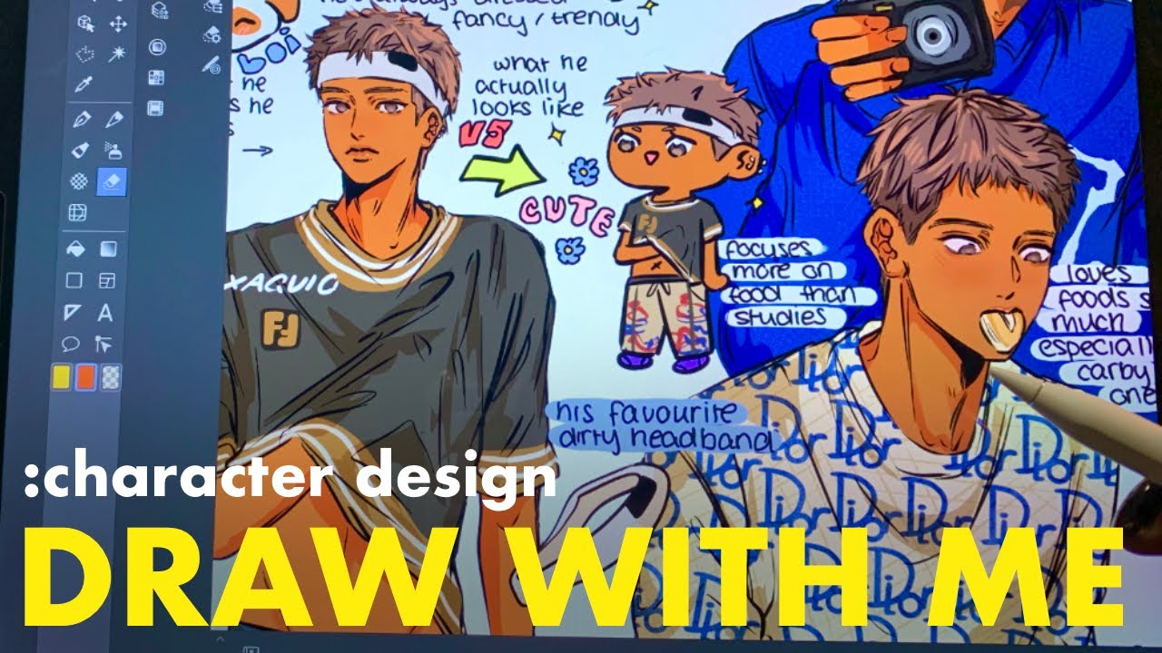 DRAW WITH ME // Character Design Sheet - YouTube