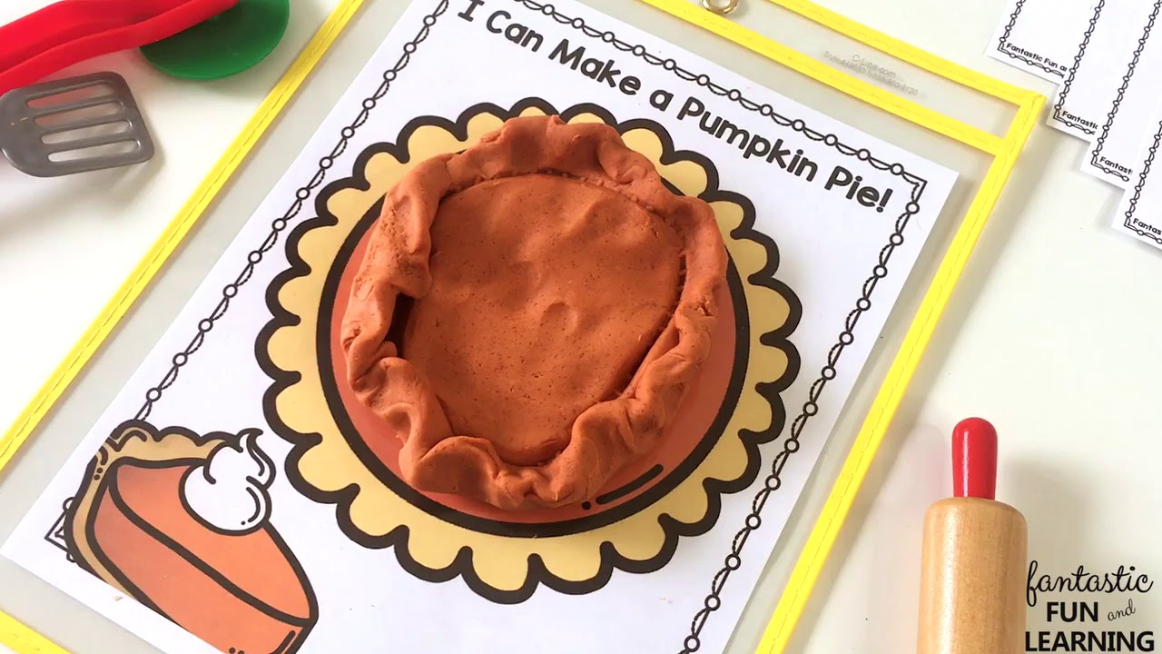 Pumpkin Pie Play Dough Fractions - YouTube