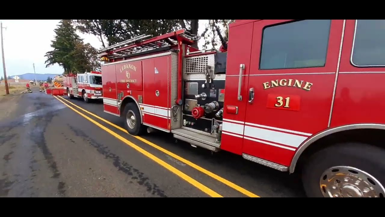 Double Structure Fire Lebanon Oregon 10-11-24 #oregon #fire #response # ...