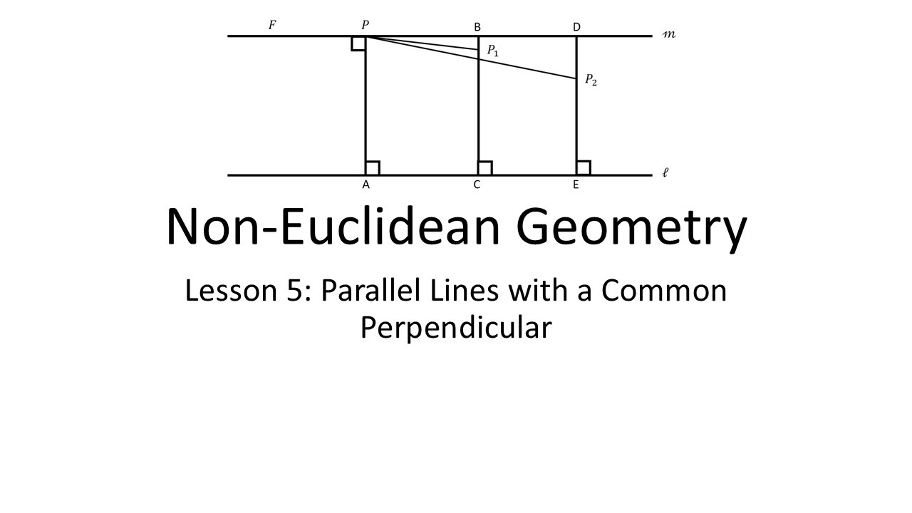 Lesson 5: Hyperbolic Geometry - Parallels Common Perpendicular - YouTube