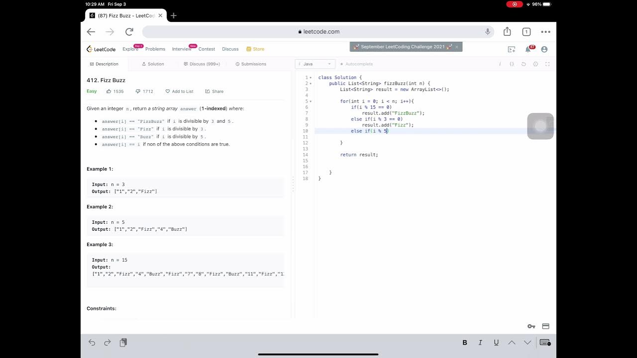 Leetcode Interview Question - fizzbuzz - YouTube