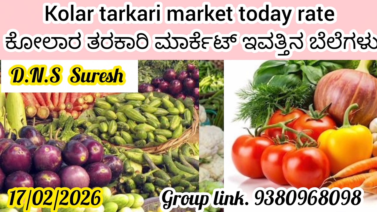 || #Kolar || #tarkari market today rate.? 17/02/2026 ಕೋಲಾರ ತರಕಾರಿ ...