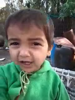 A cute baby say something anybody - YouTube