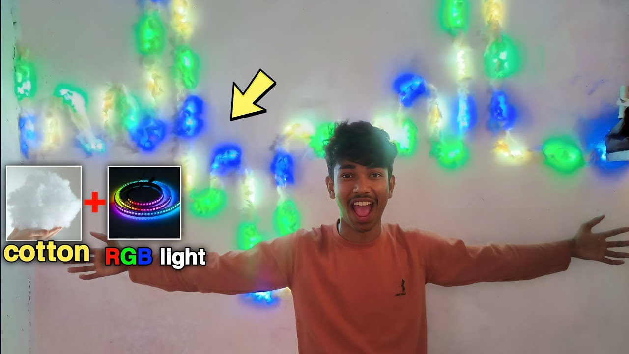 Cotton with RGB LED lights decoration - YouTube