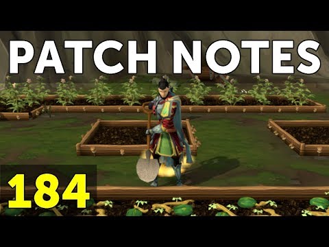 RuneScape Patch Notes #184 - 29th August 2017
