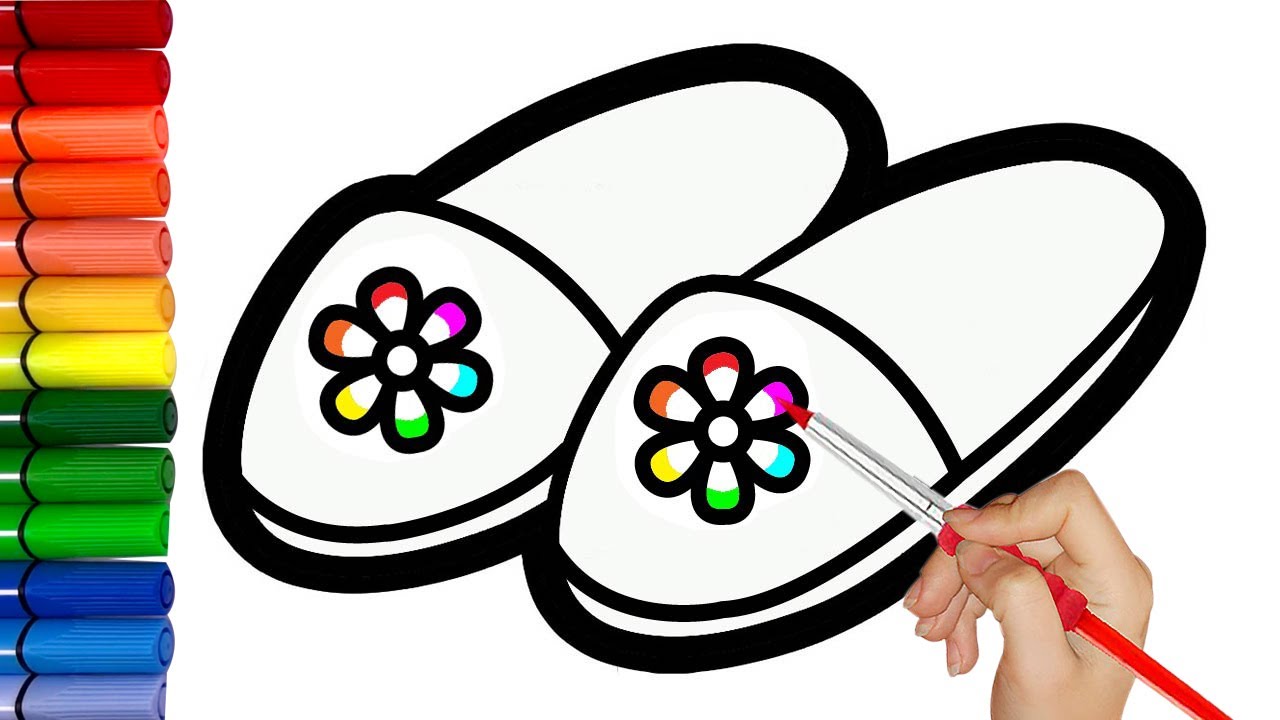 How to Draw Sandals for Childrens ? - YouTube