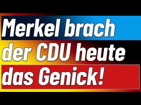 Nun ist es vorbei! Angela Merkel hat die CDU gerade endgültig begraben!