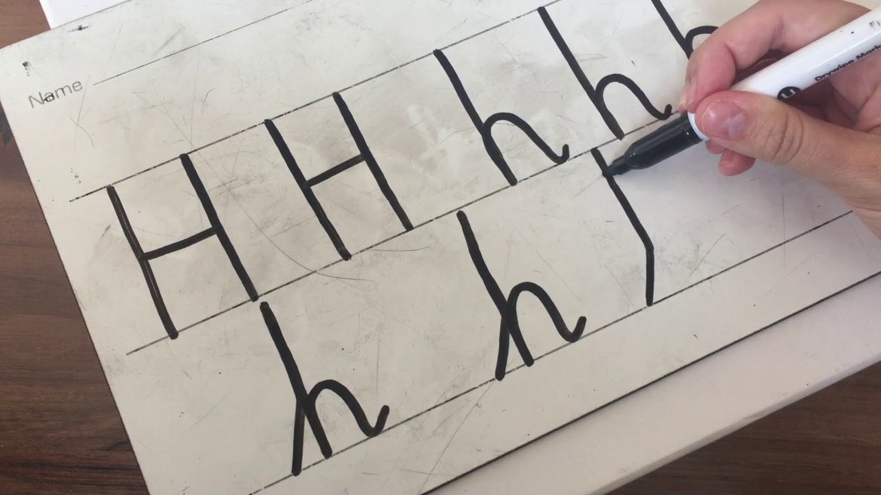 Handwriting: h - YouTube
