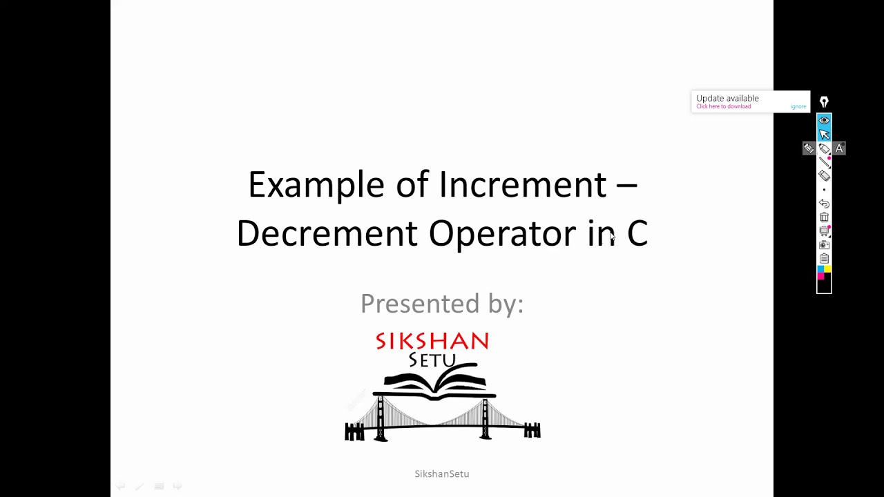 Example of Increment/Decrement Operator - YouTube