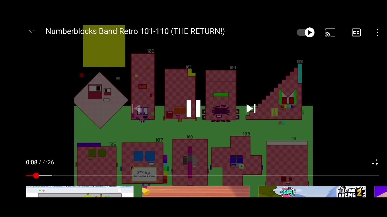 numberblocks band retro 101-110 - YouTube