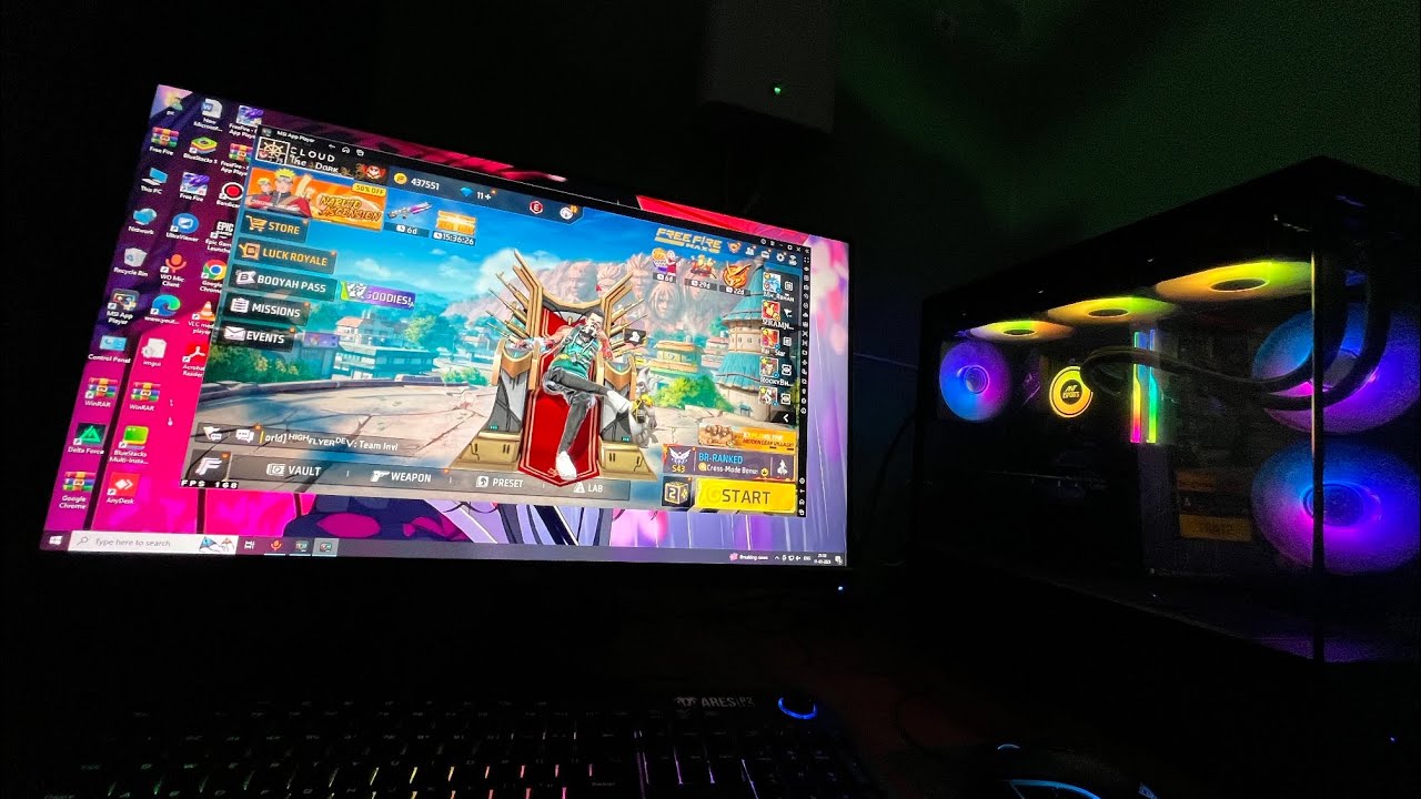 🔥 1 vs 4💪😱 custom pc vs mobile 📲 new video free fire pc gaming - YouTube