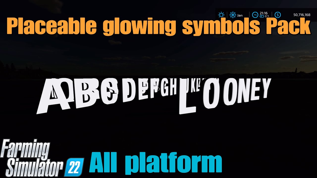 Placeable Glowing Symbol / mod for all platforms on FS22 - YouTube