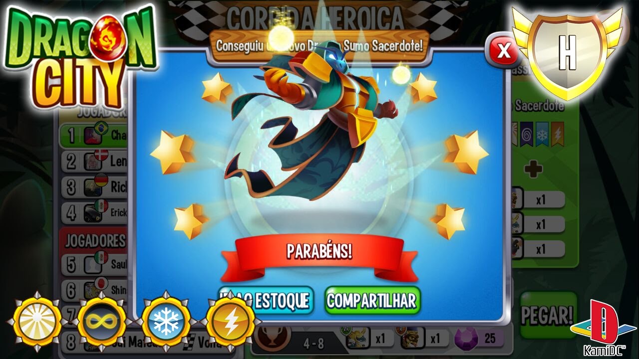 5º PREMIAÇÃO! Corrida Heroica-Dragão High Priest-Dragon City KamiDC 03 ...