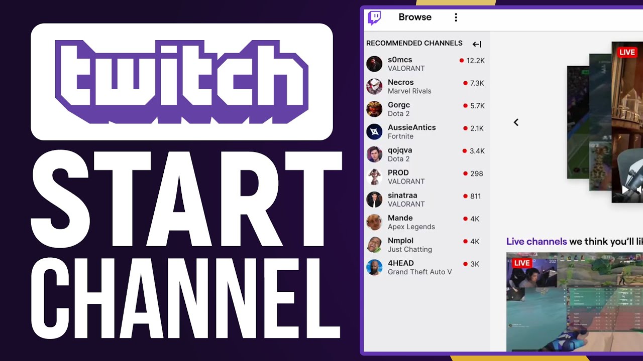 How To Start A Twitch Channel In 2026: Start Streaming On Twitch! - YouTube