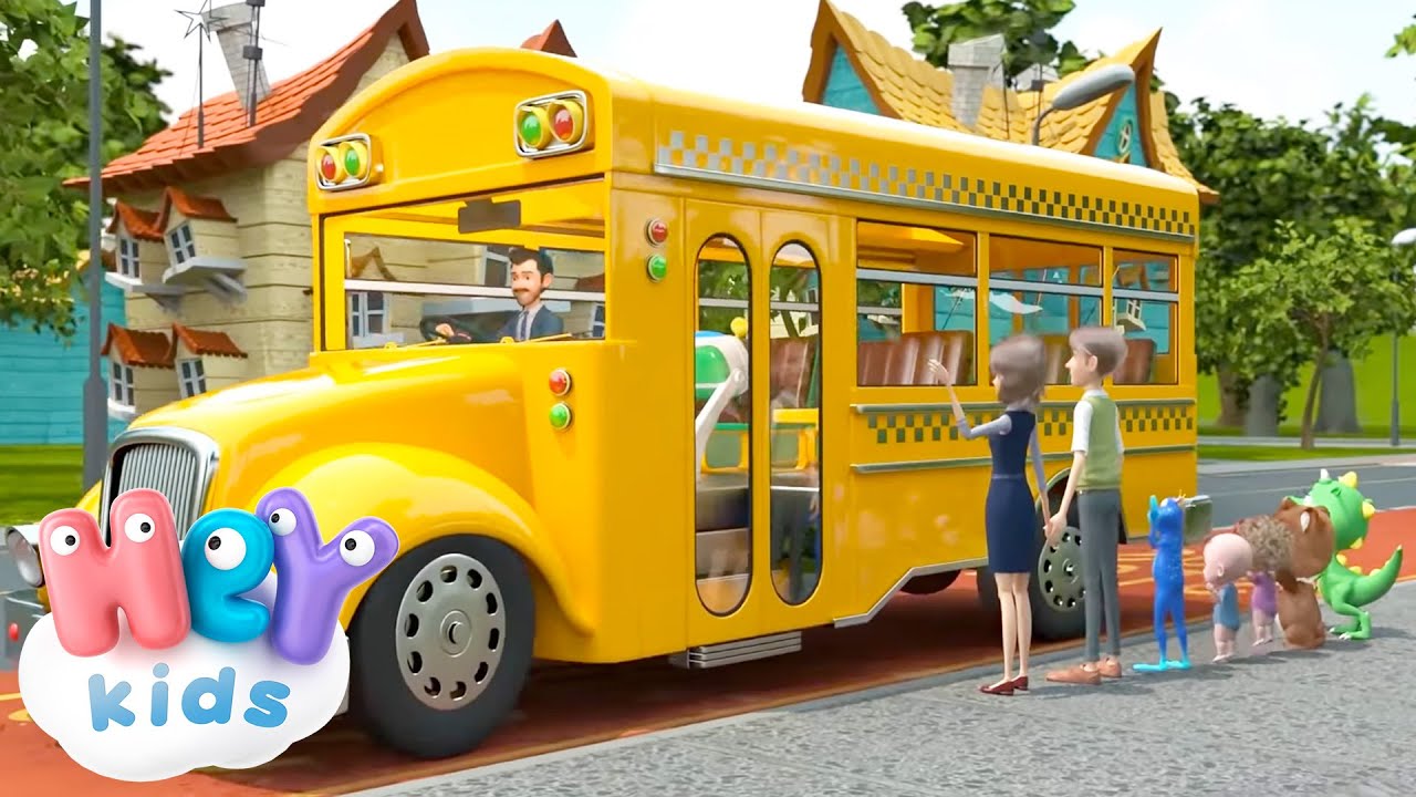 Wheels on the Bus and more Kids Songs! | Bus Song for Kids | HeyKids ...