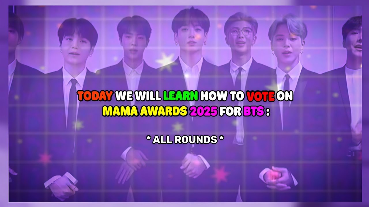 BTS MAMA AWARDS 2025 VOTING TUTORIAL (Check pinned comment) - YouTube