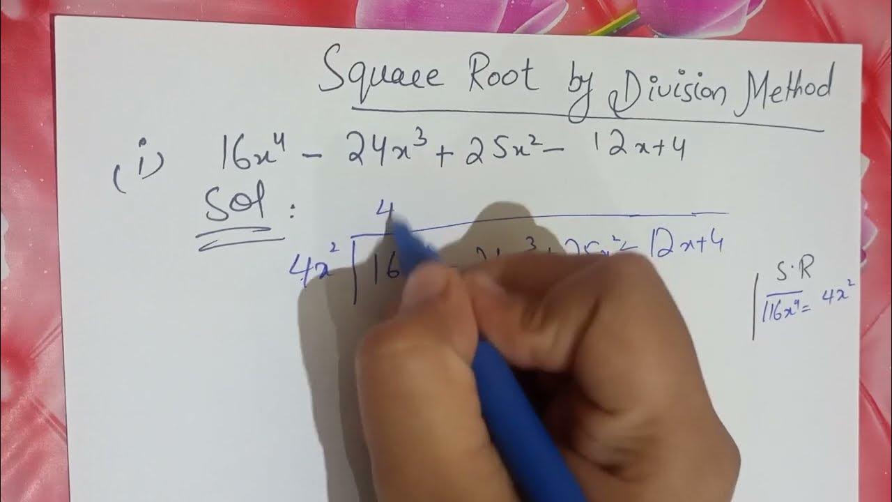 Square root of polynomials by division method #polynomials #squareroot ...