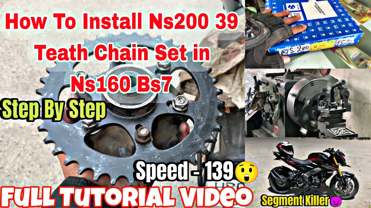 Finally || Install Ns200 Chain Set 39 Teath in Ns160 Bs7 || Full ...