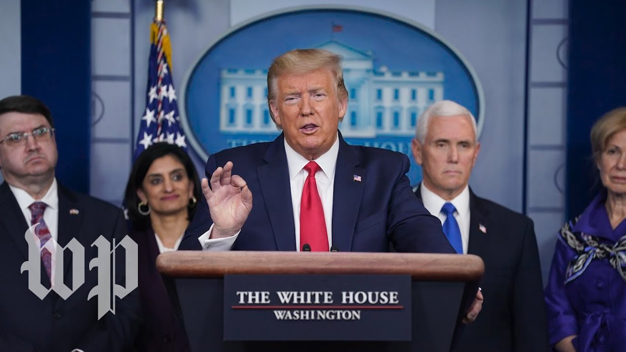 WATCH: Trump, White House coronavirus task force hold news conference ...