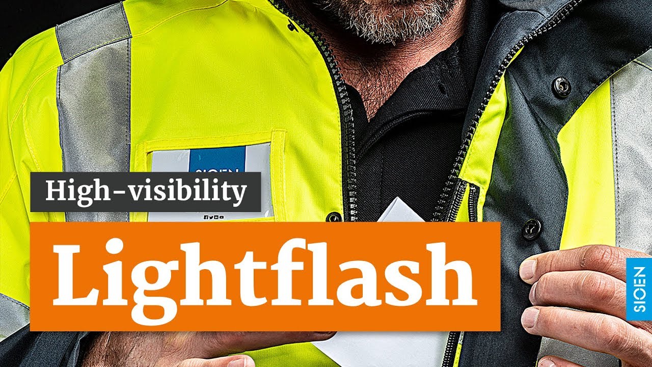 Sioen 'Lightflash' : Hi-vis winter rain jacket - YouTube