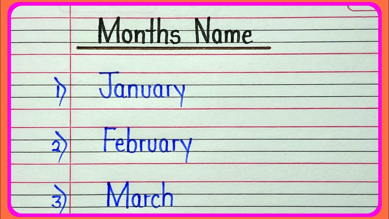 January February months of the year/Learn months name with spelling ...