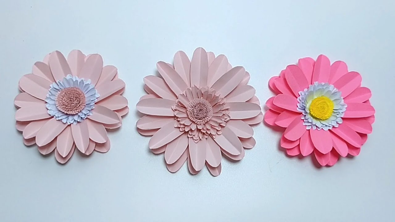 Cara membuat bunga simpel dari kertas || DIY paper flowers - YouTube