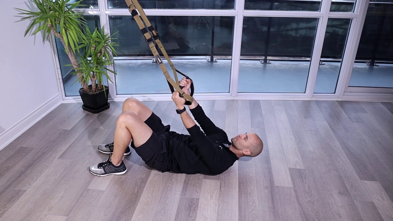 TRX Crunch to Curl - YouTube
