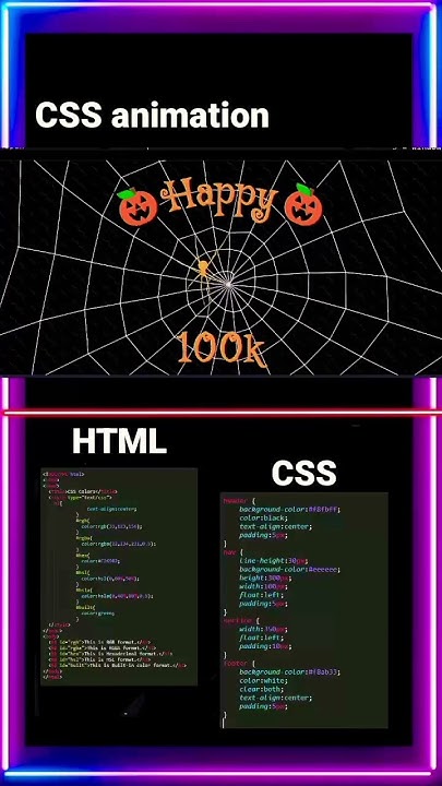 #html #css #shorts #100k #subscribe #coding CSS animation. We design...... - YouTube