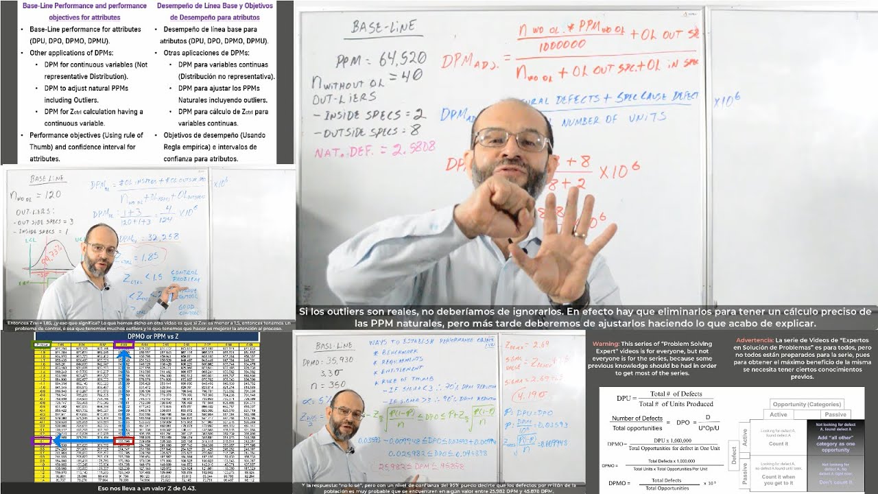 PSE 155) Base Line and Performance Objectives for Attributes (Desempeño ...