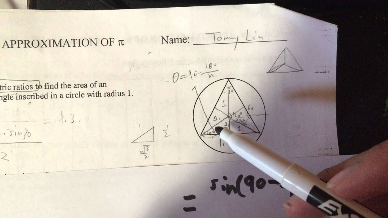 General equation of the area of a polygon inscribed in a circle with ...