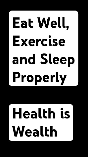 Health is Wealth . Eat well, Exercise and Sleep Properly. #motivation ...