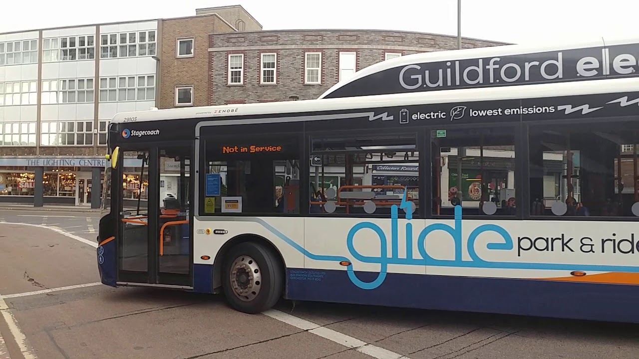 Here is the Electric bus in Guildford - YouTube