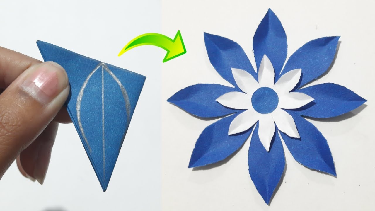 Easy Paper Flower Making Idea | How To Make Paper Flower | New Design ...