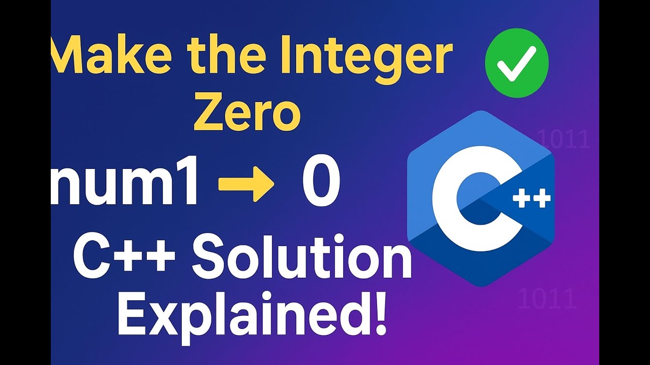 LeetCode POTD 5 Sept 2025 | 2749.Minimum Operations to Make the Integer Zero | Solution ...